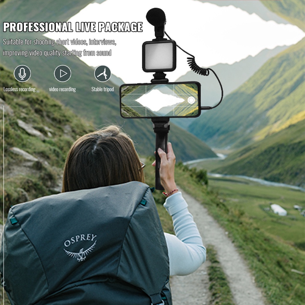 Photography Kit Selfie LED Ring Light Tripod Stand with mic Youtuber FB ...