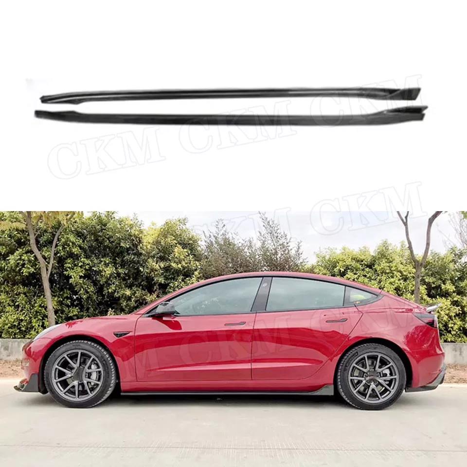 Dry Carbon fiber Side Skirts for Tesla Model 3 2018 2019 2020 Side ...