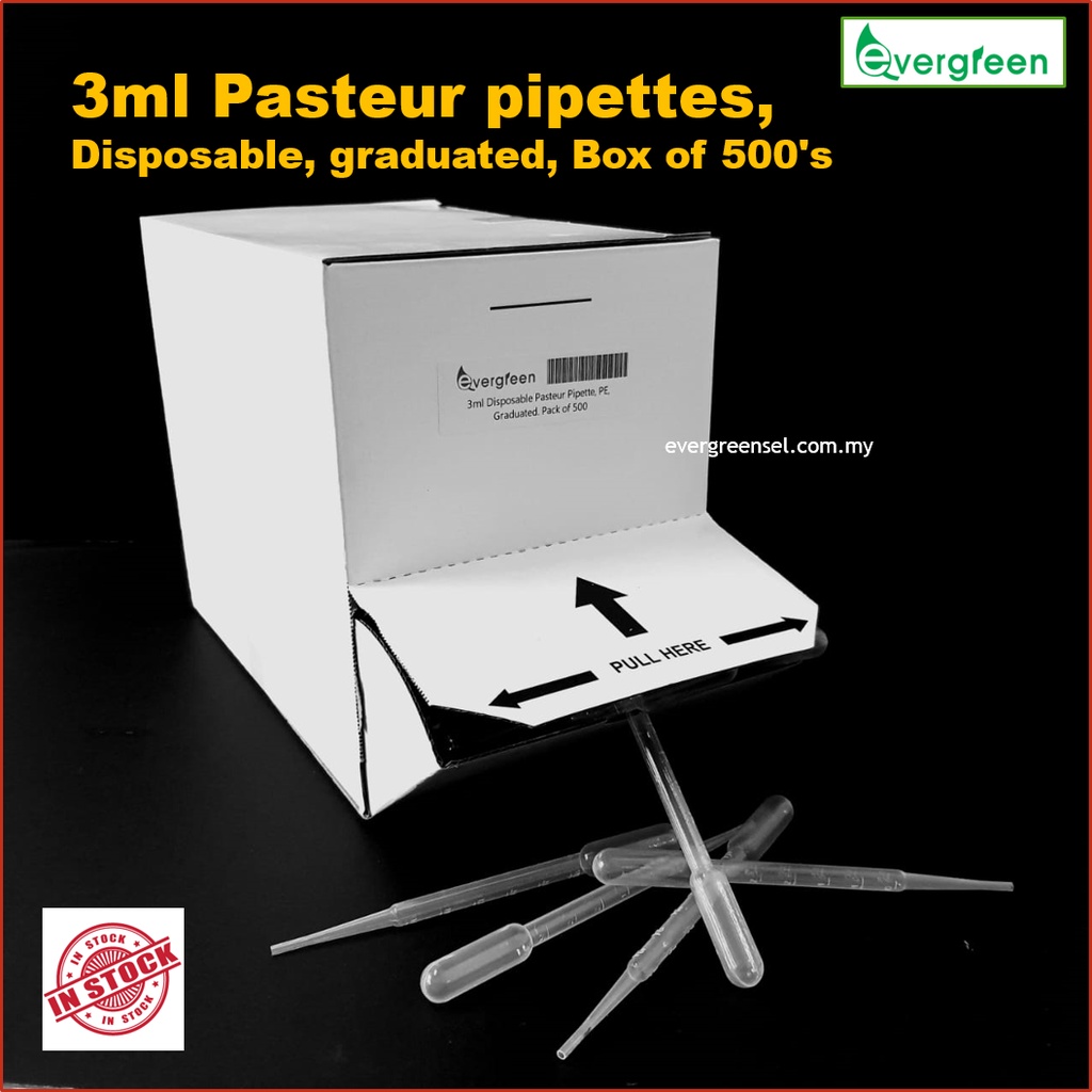 ( READY STOCK ) 1ml/3ml Disposable Pasteur pipettes, window, PE ...