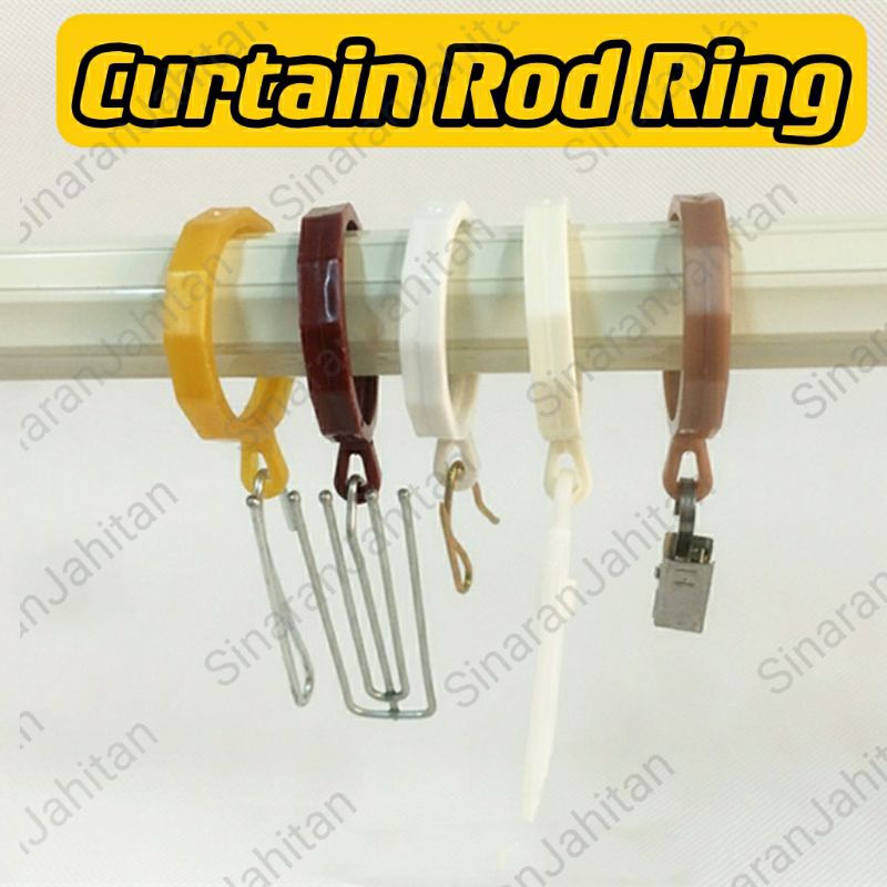 5pcs Curtain Rod Ring / Curtain Rod Hanger /Ring Penyangkut Langisr ...