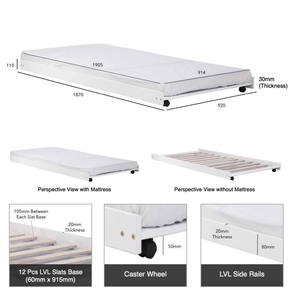 Furniture Mart THOMAS solid wood queen size bed frame / katil kayu ...