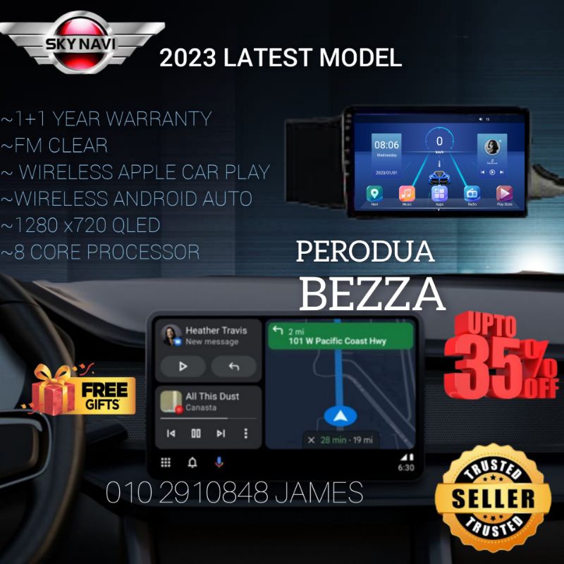 PERODUA BEZZA SKY NAVI CAR ANDROID PLAYER | Shopee Malaysia