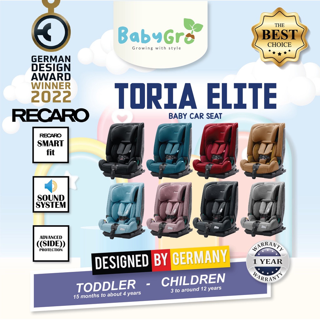 Recaro Toria Elite I-Size Isofix Baby Car Seat UN R129/03 (15m~12years ...