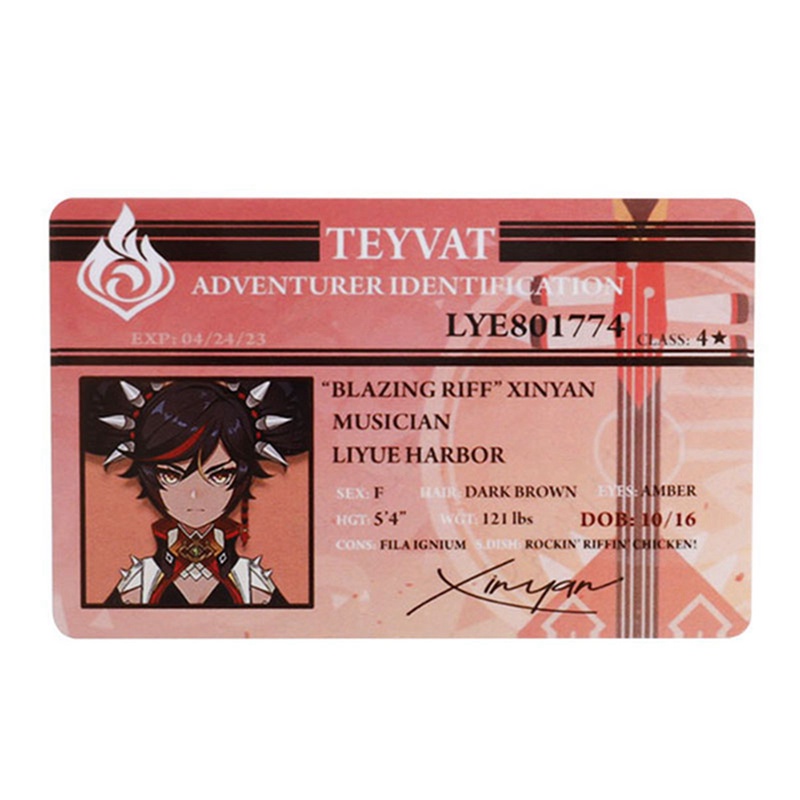 JS Anime Genshin Impact Figures Raiden Shogun Student ID Card Animation ...