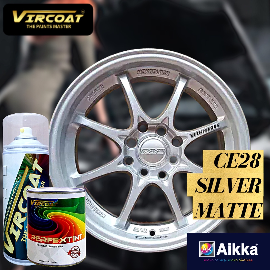 [CE28 Sport Rim Silver Matte V11] AIKKA VIRCOAT Aerosol Spray 2K Paint ...