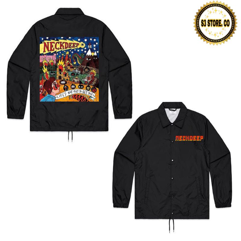 HITAM Coach Jacket BAND NECKDEEP METAL WINDBREAKER Black COACH Jacket ...