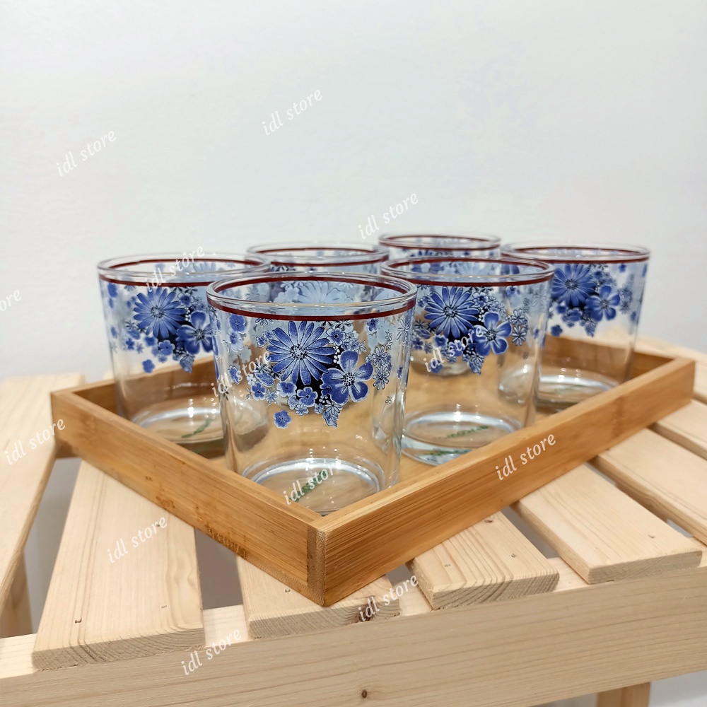 6 Pcs 8oz Medium Size Glass Tumbler Water Juice Glass Tumbler Gelas Jus ...