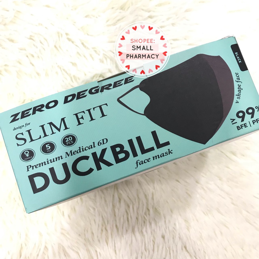 Zero Degree Slim Fit Premium Medical 6D DuckBill Face Mask 20s ( White ...
