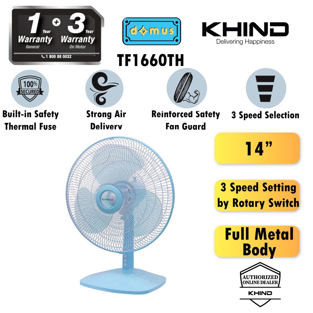 Khind Table Fan 16 Inch Desk Fan Kipas Meja (16") TF1660TH | Shopee Malaysia