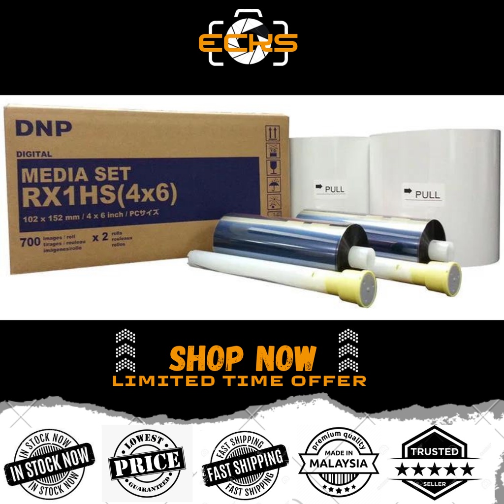 DNP 4 X 6 MEDIA SET FOR DS RX1HS & RX1 PRINTERS ( 1 ROLL / 2 ROLLS 1BOX ) | Shopee Malaysia