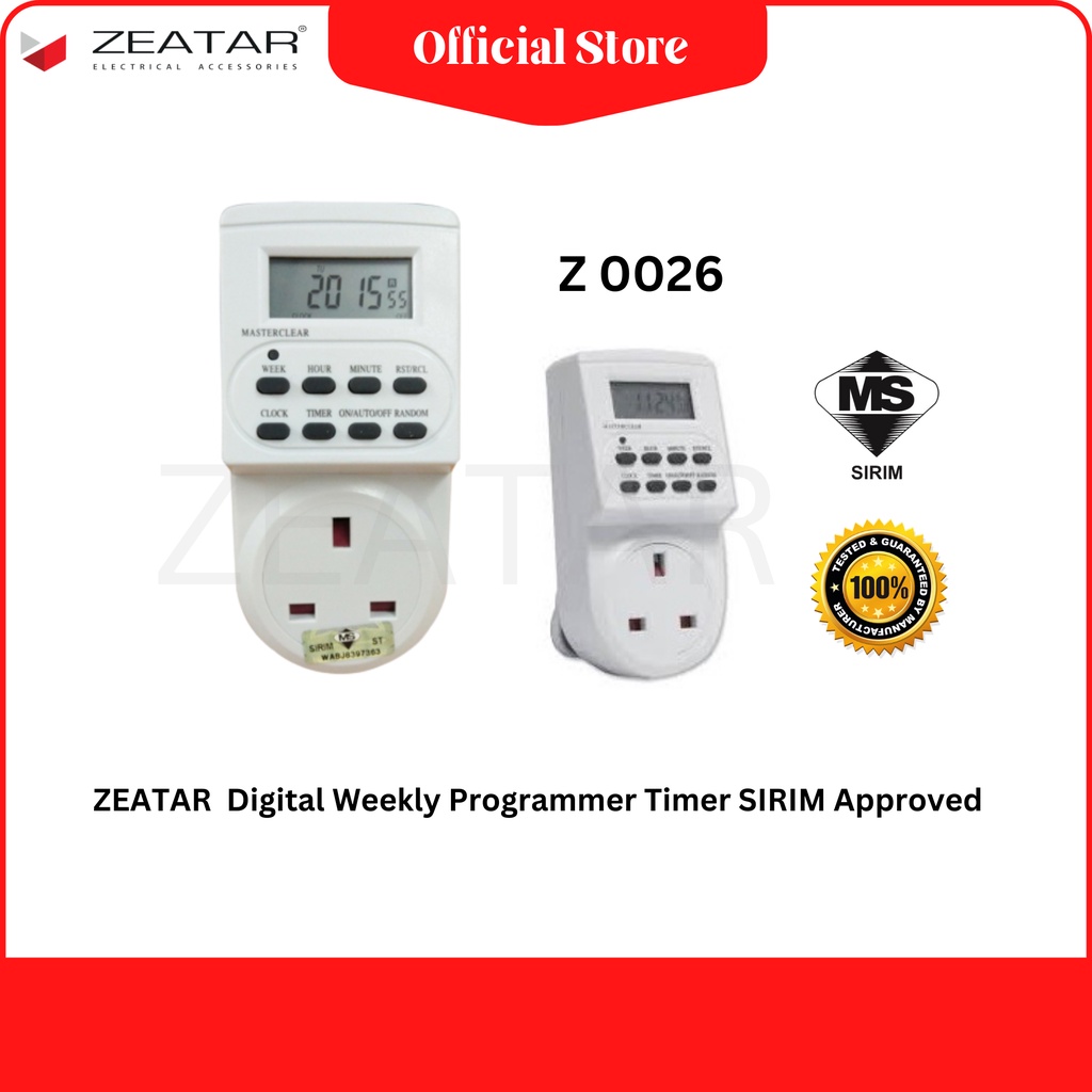 ZEATAR Digital Weekly Programmer Timer SIRIM Approved | Shopee Malaysia