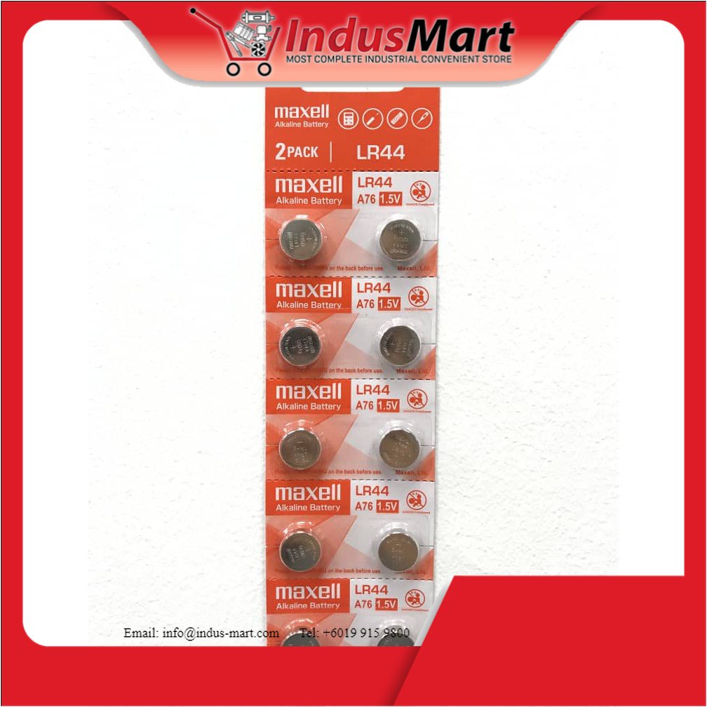 MAXELL A76/LR44 Alkaline Manganese Button Cell | Shopee Malaysia