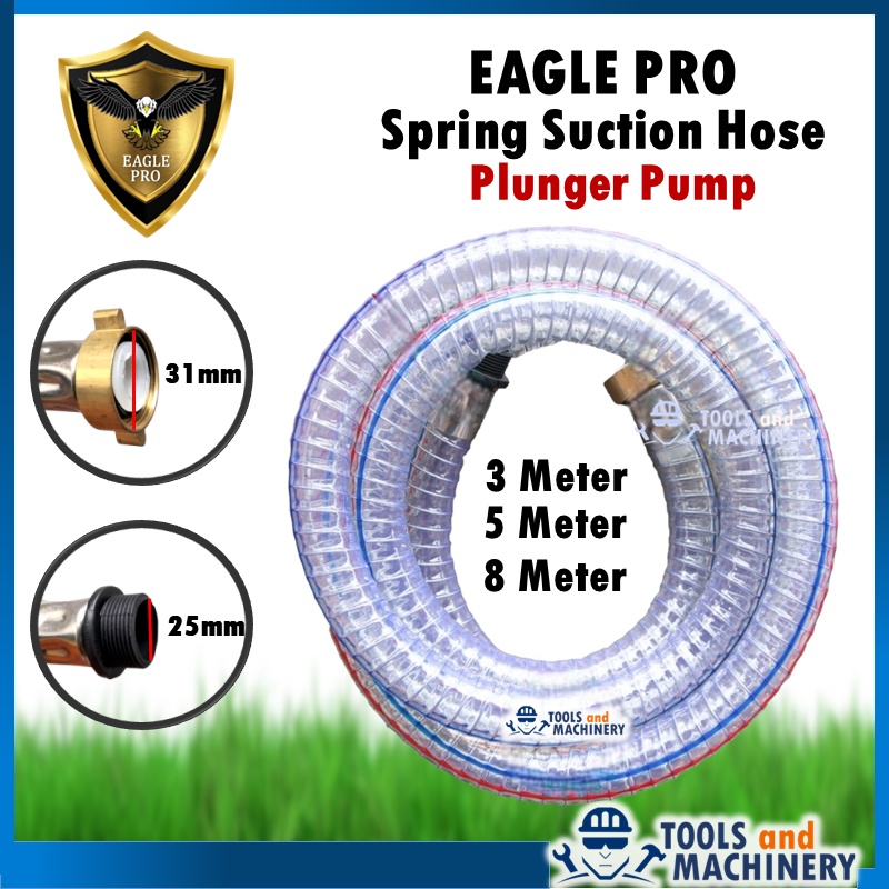 Eagle Pro 3m 5m 8m Spring Hose Spring Suction Hose Plunger Pump Power ...