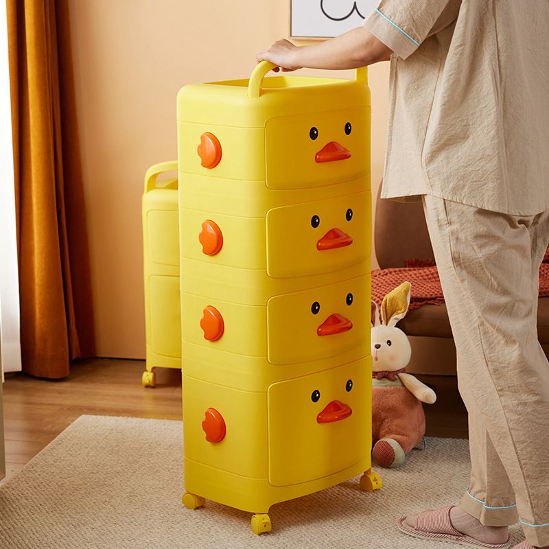 ARTY 2/3/4 Tier Cute Duck Drawer Storage Cabinet Toy Storage Oragnizer ...