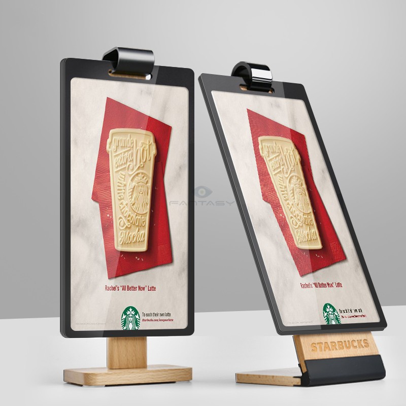 SVIAO Solid Wood Page Turning Table Card Loose Leaf Menu Stand Menu ...