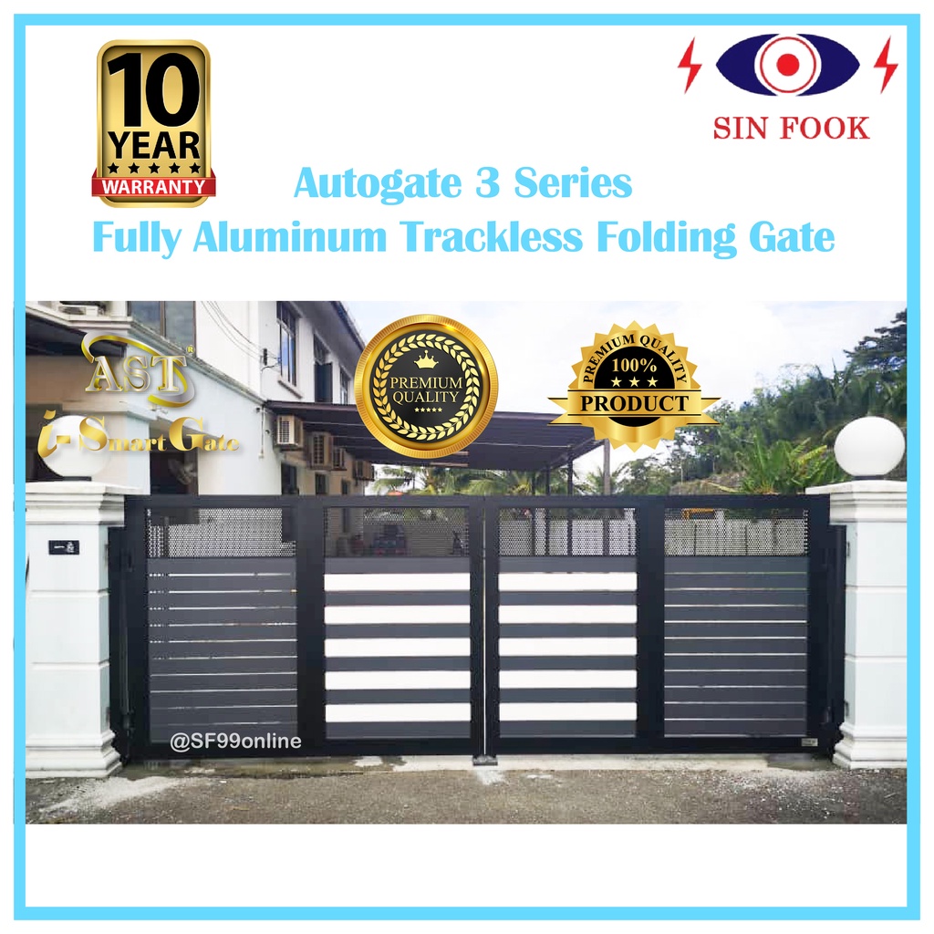 AUTO GATE Full Aluminum Trackless Auto Folding Gate 3 Series / 10 YEARS ...