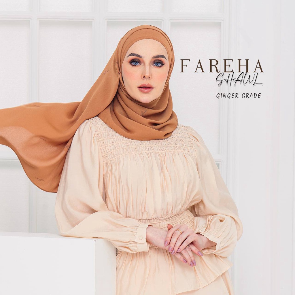 Shawl Fareha Terbaru Chiffon / Selendang Labuh Panjang / Ironless ...