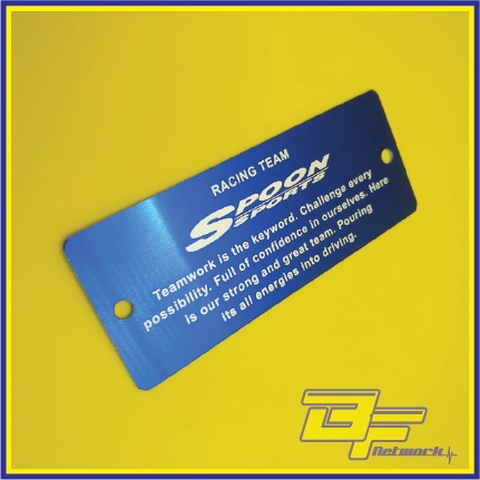 Emblem Racing Team Spoon Sport JDM Blue Tag | Shopee Malaysia