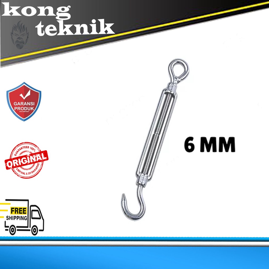 Span Screw 6mm Turnbuckle SS Stainless Steel SUS304 Hard Needle 6 mm ...