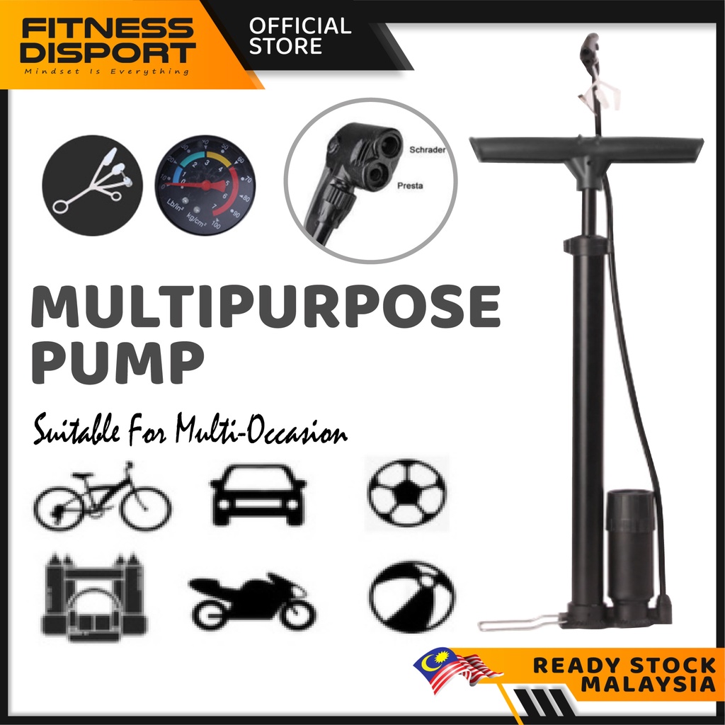 High Pressure Gauge Meter Air Pump Bicycle Motorcycle Ball Balloon Car ...