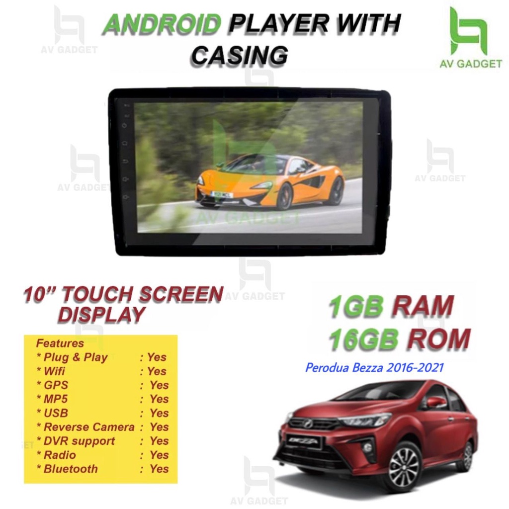 [Free Camera + Tweeter] Perodua Bezza 2016-2021 Lenco 10" Car Android ...