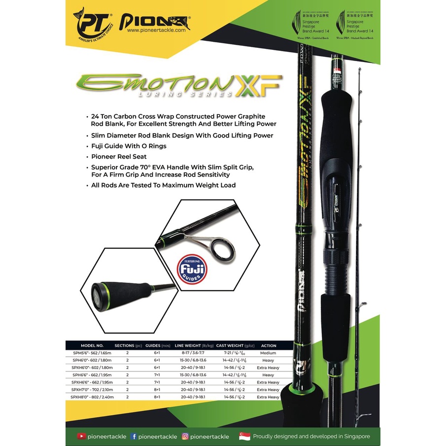 2022 PIONEER EMOTION XF FISHING ROD | Shopee Malaysia