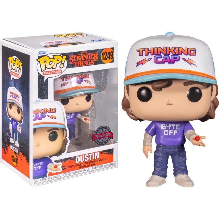 Funko Pop! TV Series: Stranger Things 4 - Dustin with Die Pop! Vinyl ...