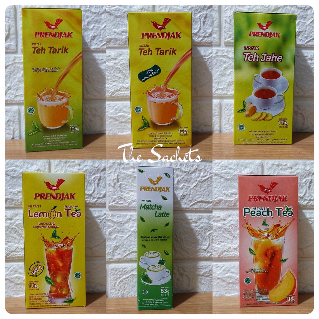 Prendjak Instant Tea Teh Tarik Lemon Peach Matcha Sachet | Shopee Malaysia