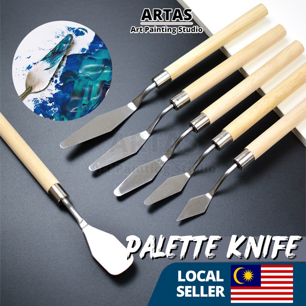 Oil Color Palette Knife Set Icing Shaper Oil Paint Scrapper Palette Knife Set Oil Painting ...