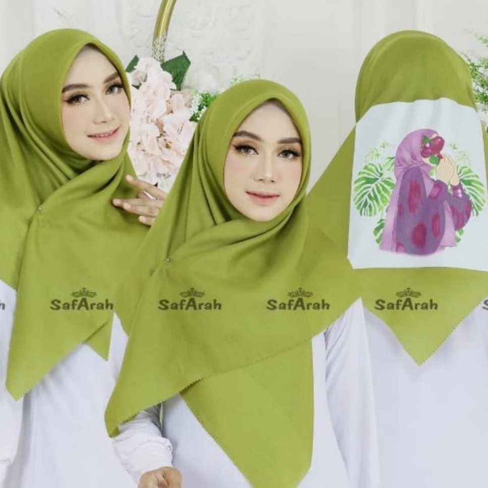 Rectangular HIJAB With Character PRINT Motifs/Rectangular HIJAB With ...