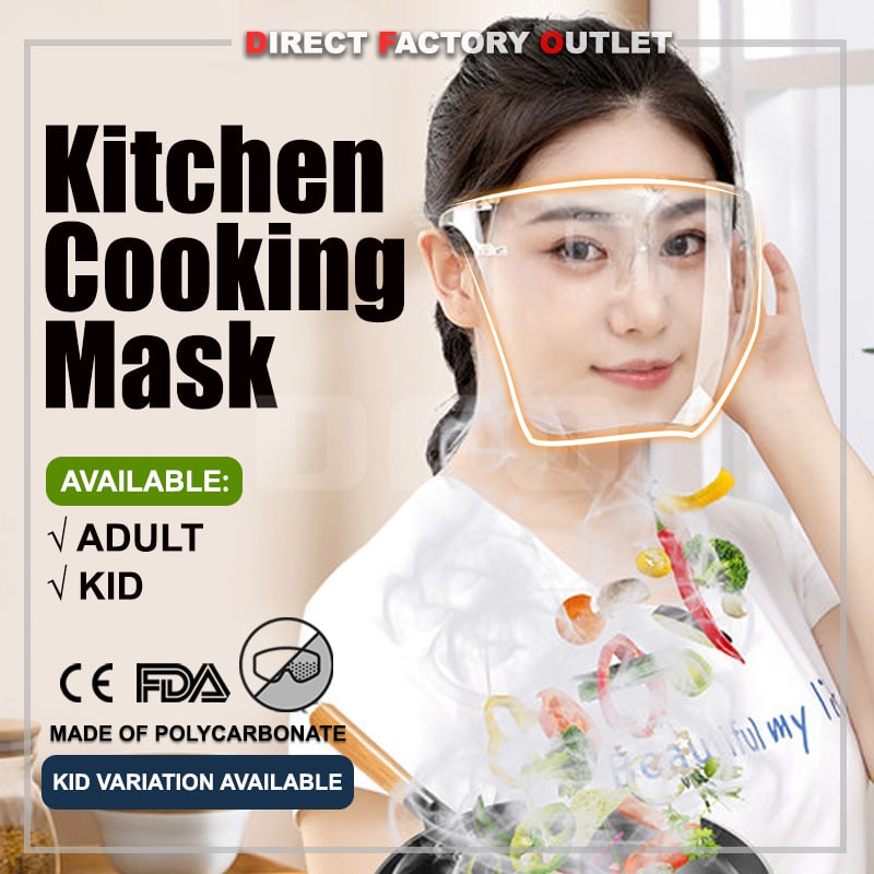 DFO Transparent Full Face Mask Catering Special Chef Food Hotel Plastic ...
