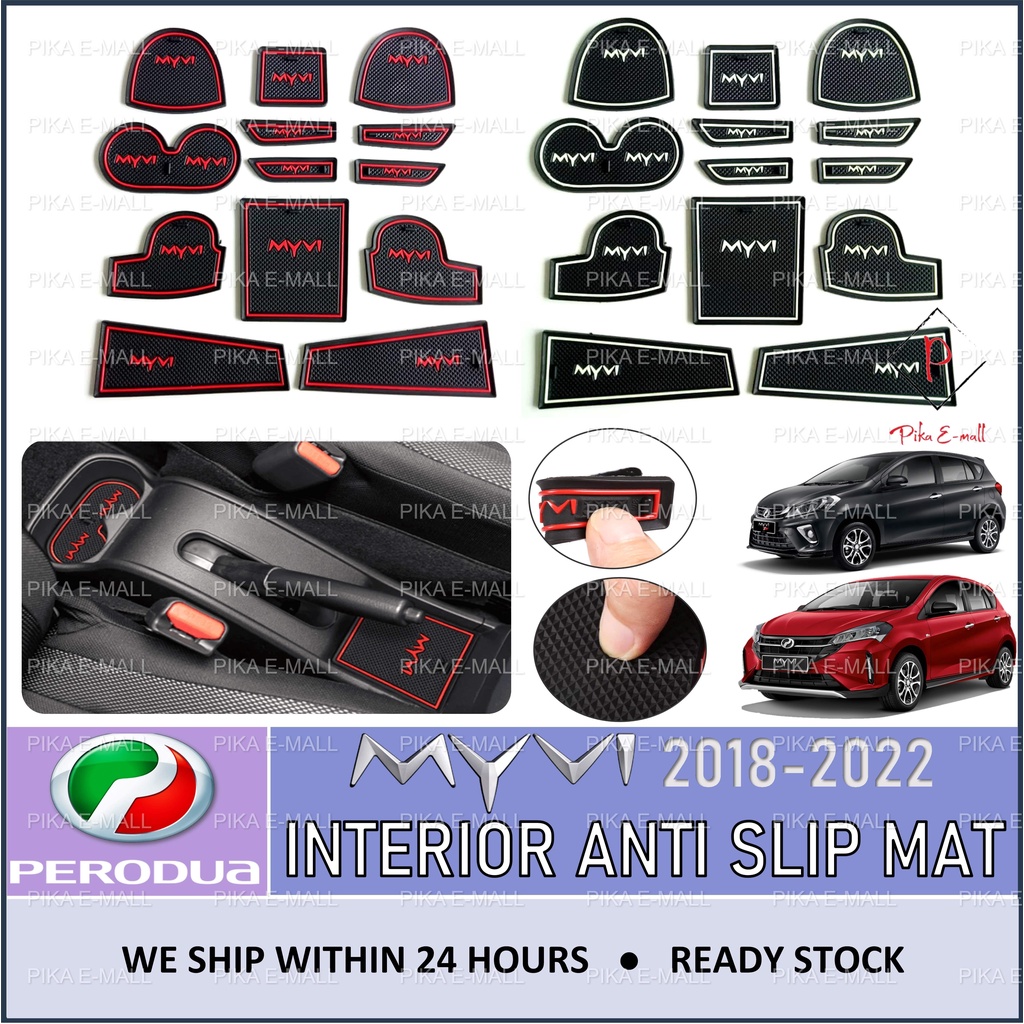 Perodua Myvi 2018-2021 Myvi Facelift 2022 Anti Slip Mats Interior Slot ...