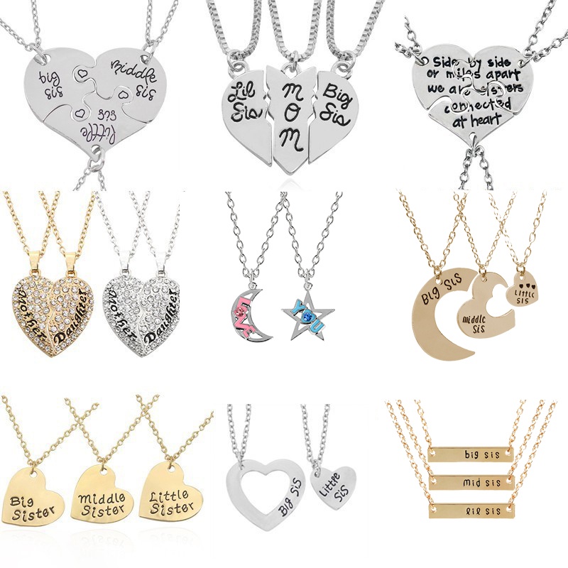 Fashion Couple Moon Star Necklace Best Friend BFF Sisters Pendant ...