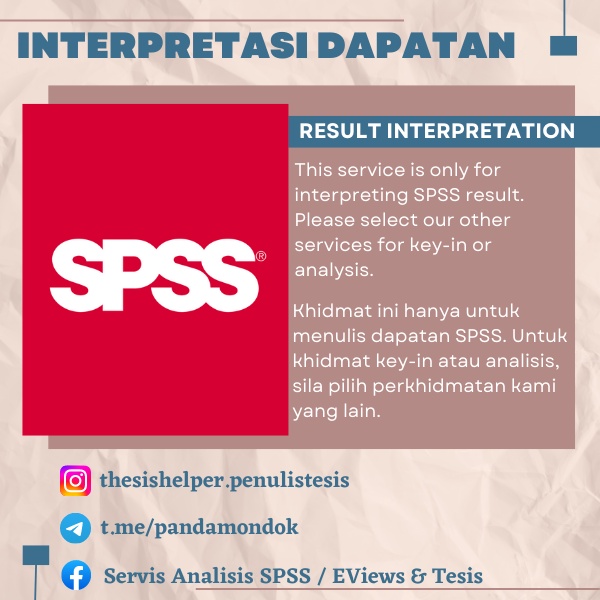 SPSS Result Writing (Khidmat Menulis Hasil Dapatan SPSS) | Shopee Malaysia