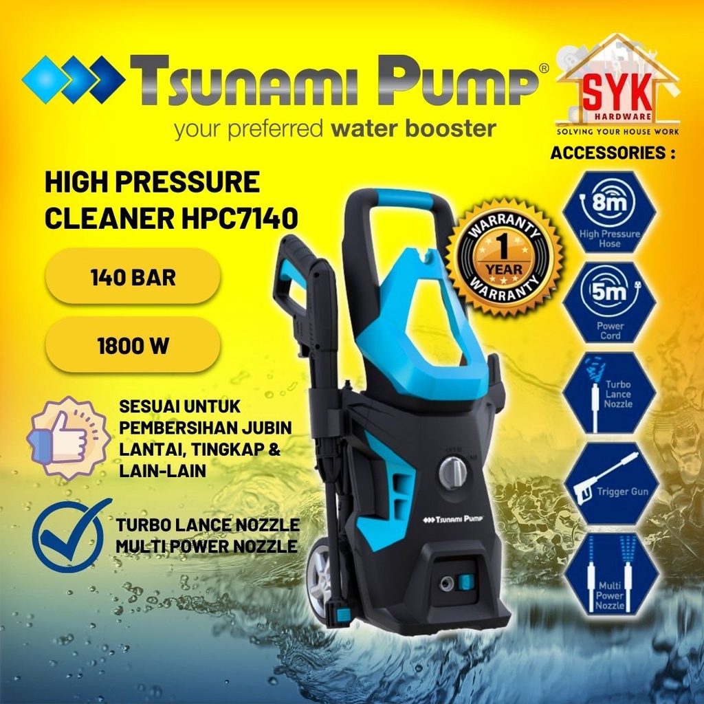 SYK TSUNAMI HPC7140 High Pressure Water Jet High Pressure Cleaner ...