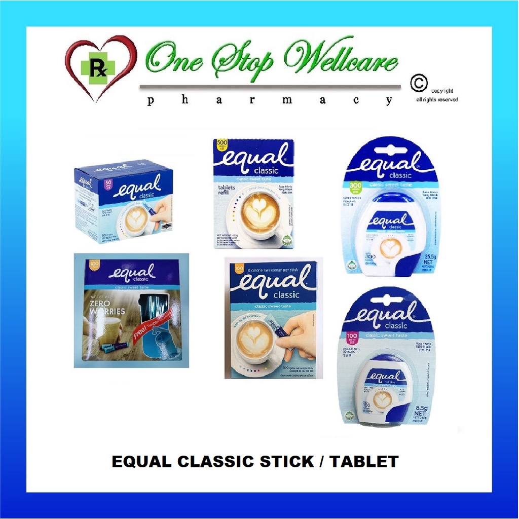 EQUAL CLASSIC 500'S TABLETS / 100'S STICK / 100'S EXTRA 20% (120'S ...