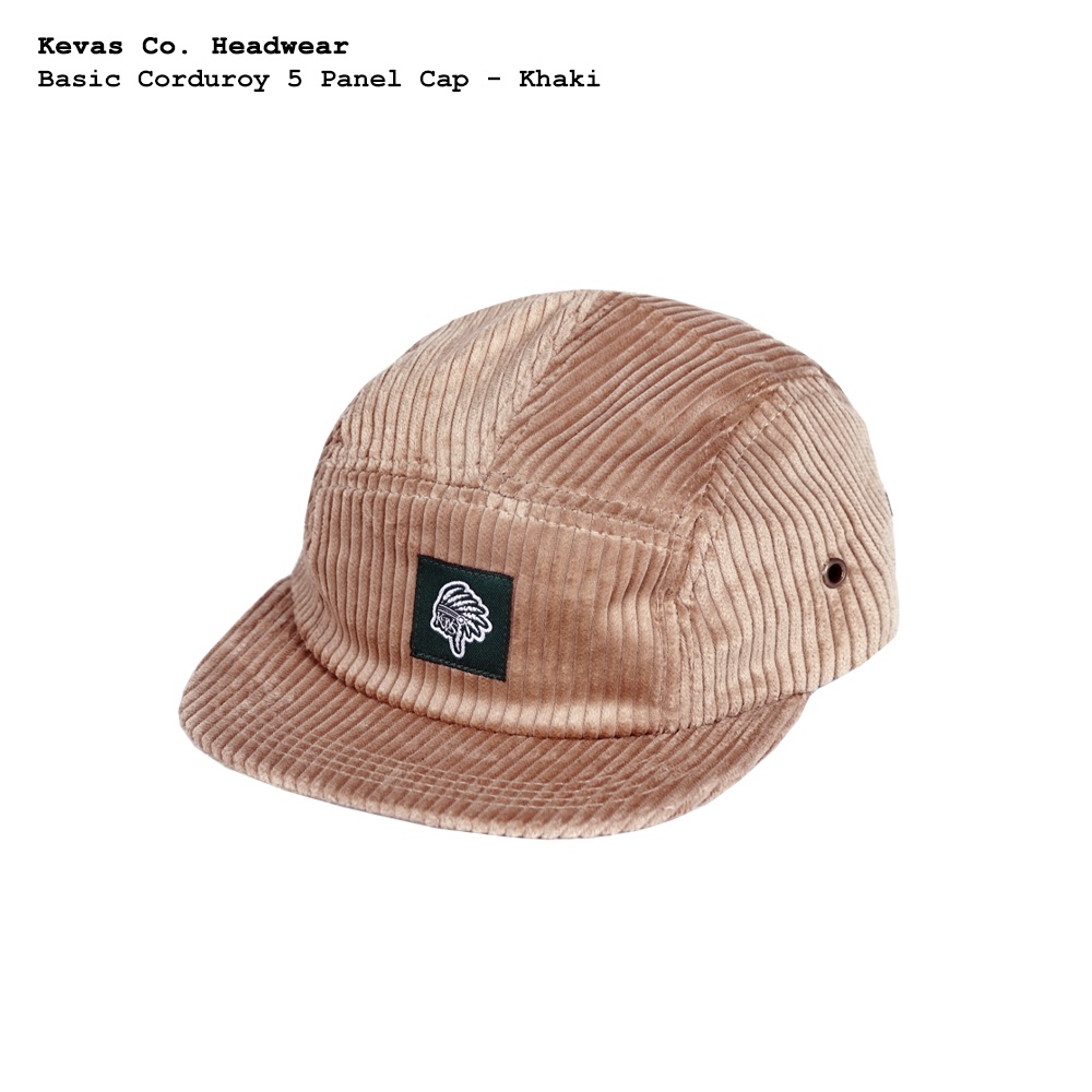 Kevas Basic Corduroy 5 Panel Cap - Khaki | Shopee Malaysia