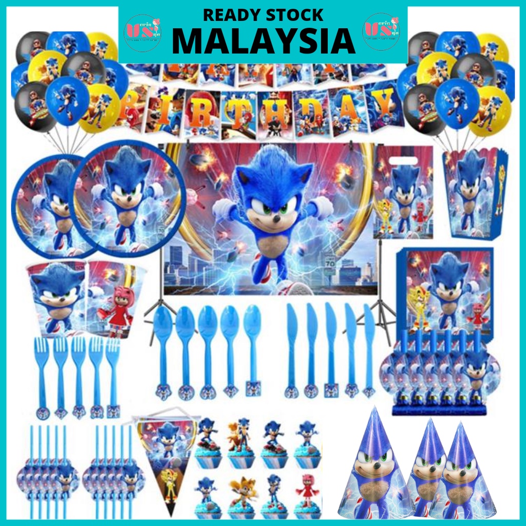 SONIC 2 Theme Birthday Party Birthday Boy Pennant Plate Sonic ...