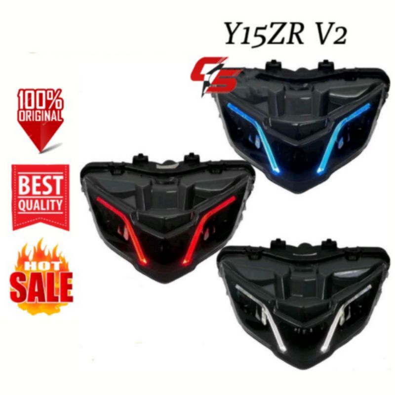 Y15ZR Y15 v2 LC135 V8 LED HEAD LAMP PILOT V LED ORIGINAL Lampu Depan Led Zhipa | Shopee Malaysia