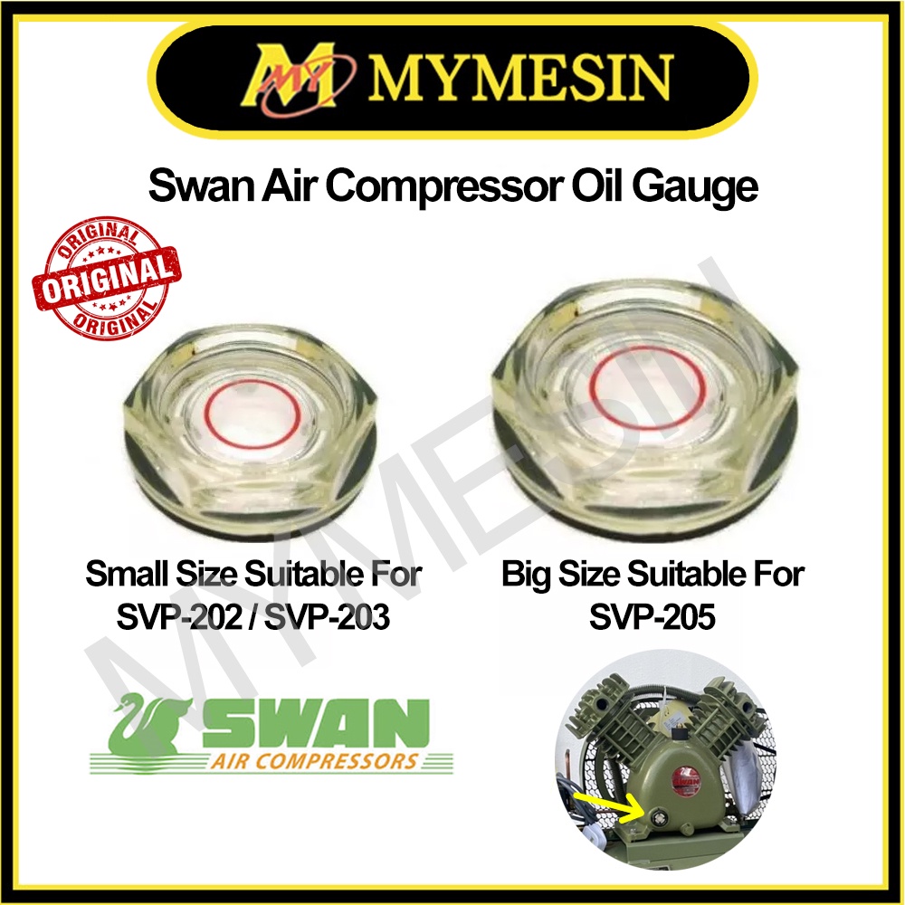 MY SWAN Air Compressor Oil level Gauge For 2HP - 20HP Swan Compressor ...