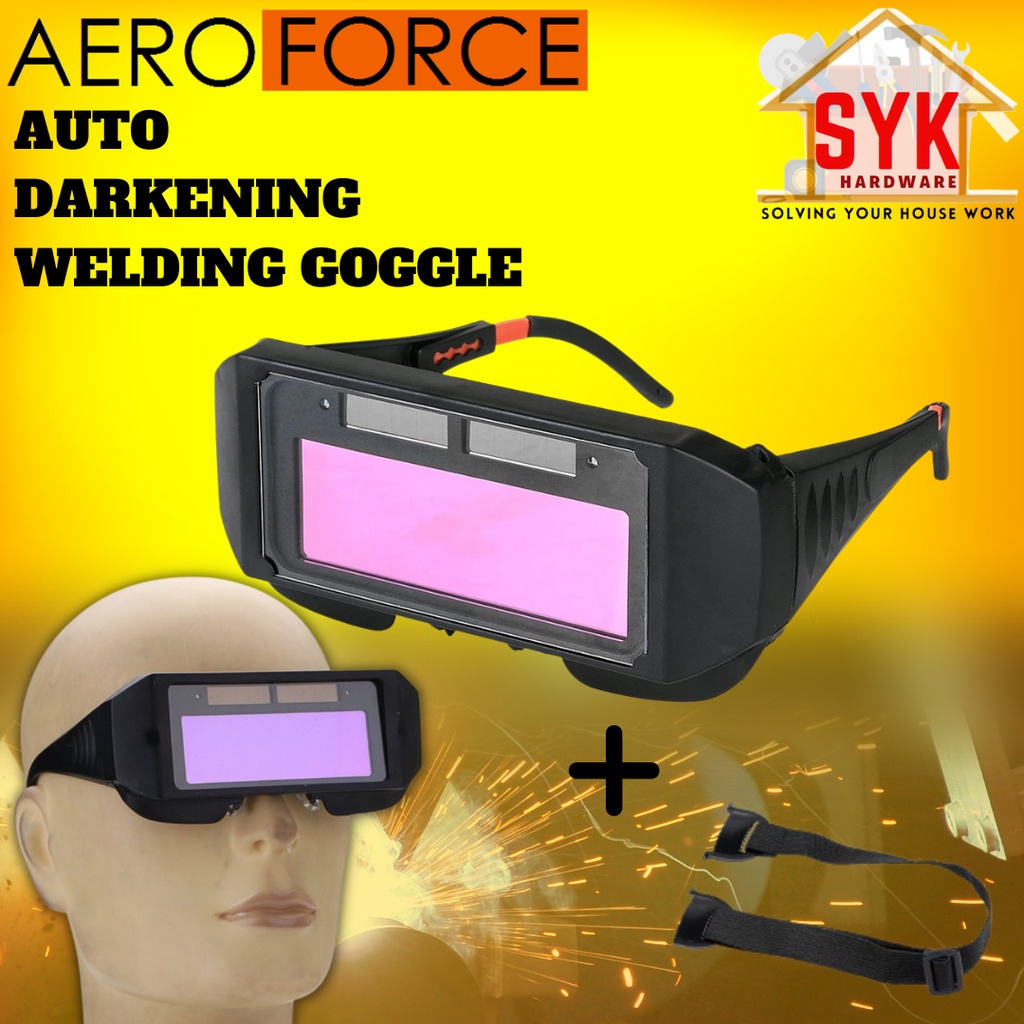 SYK AeroForce Solar Auto Darkening Welding Goggle Glass Eyes Goggle ...