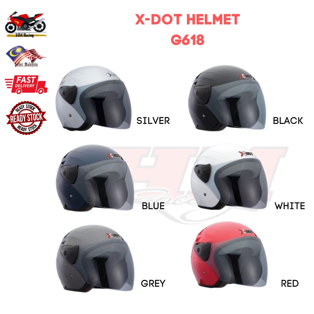 X-DOT G618 Single Visor Helmet With SIRIM Approved ORIGINAL X-DOT XDOT ...