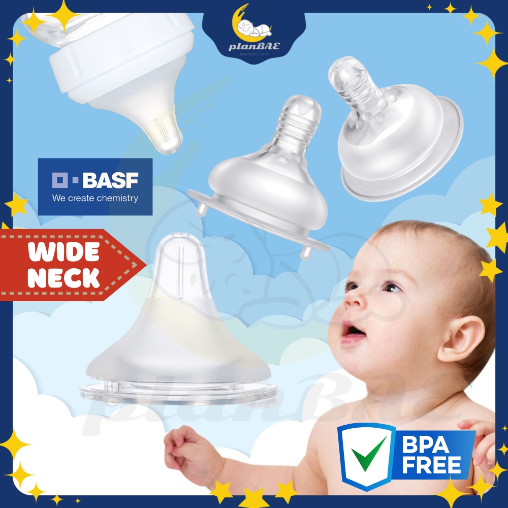 (Anti Colic) BPA FREE Puting Botol Susu Puting Baby Pigeon Pupici Wideneck Wide Neck Teat Anti ...