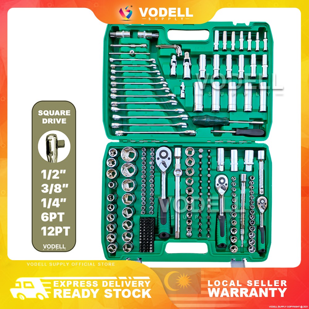 216pcs Heavy Duty Combination Socket Wrench Set Ratchet Spanner Tools ...