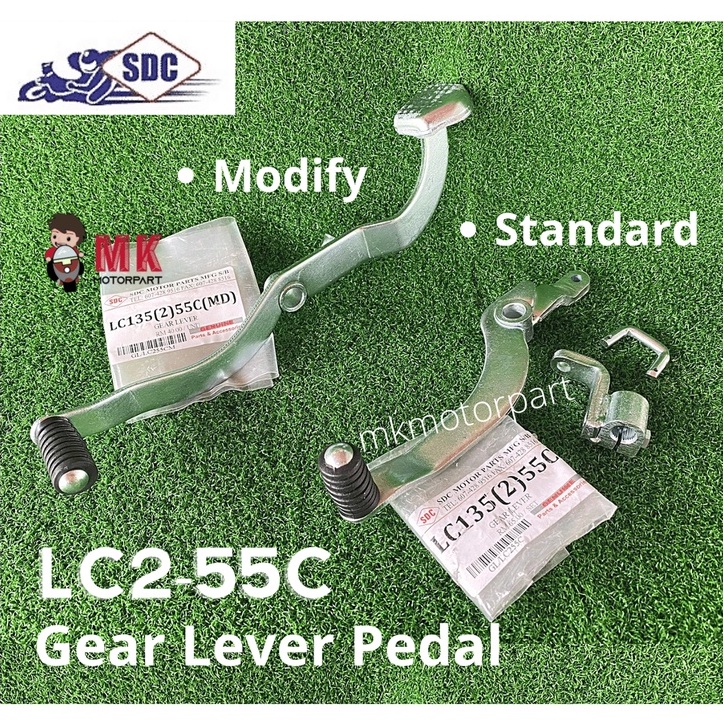 (SDC) GEAR LEVER Yamaha LC135 5S / LC2 ( 55C ) [ MODIFY / STD ] Gear Shift Pedal Bracket LC135 ...