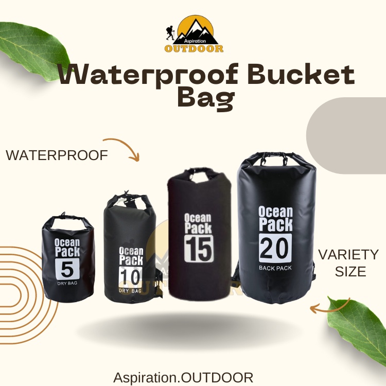 Outdoor Waterproof Dry Bucket Bag Shoulder Sling Bag Beg Kalis Air ...