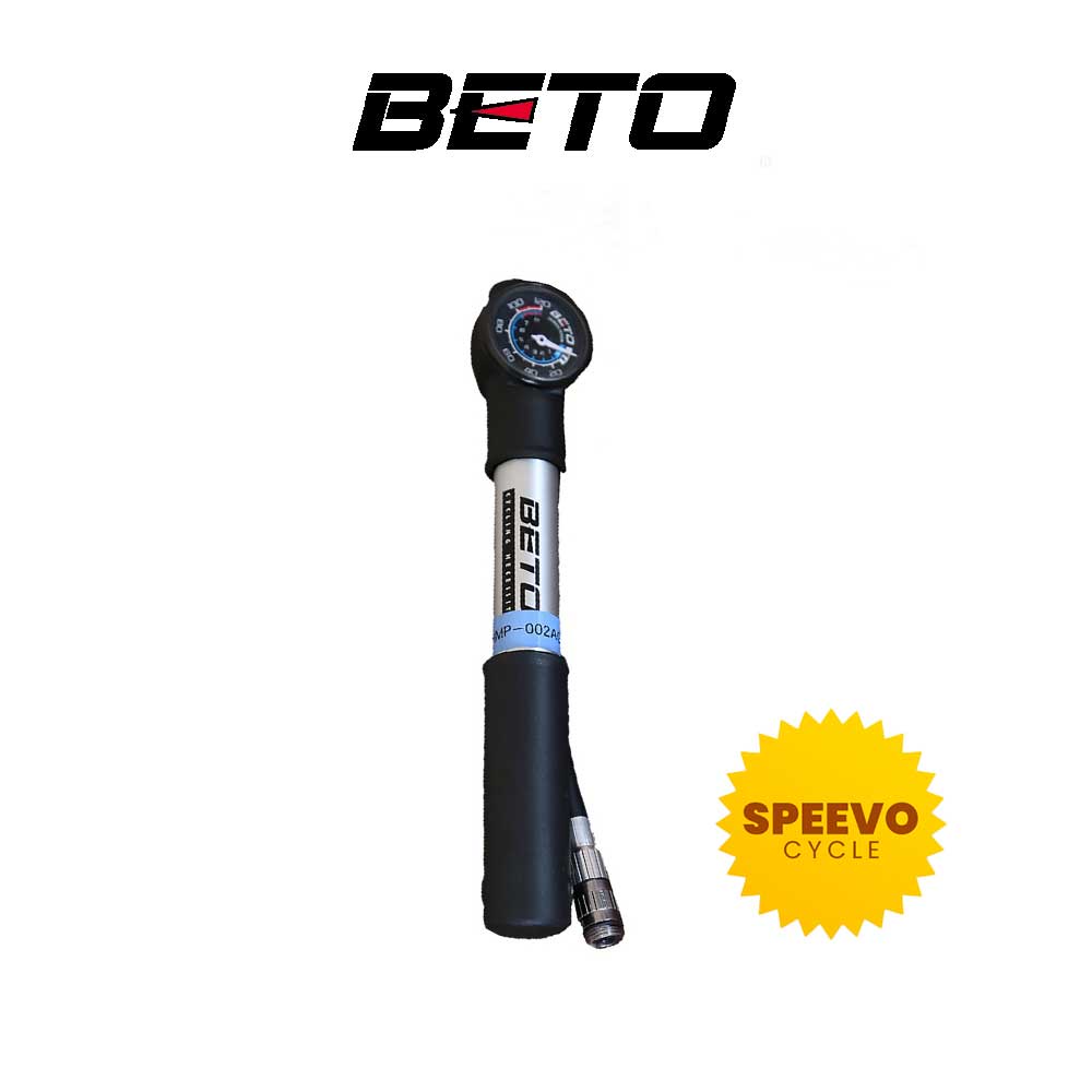 BETO 2-WAY ALLOY MINI HOSE PUMP W/ GAUGE ( CHMP-002AG ) - BICYCLE MINI ...