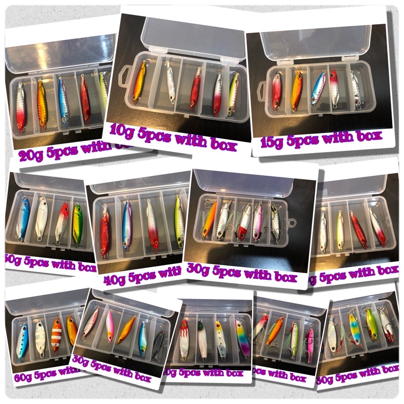 🇲🇾metal jig set 5pcs with box | Shopee Malaysia