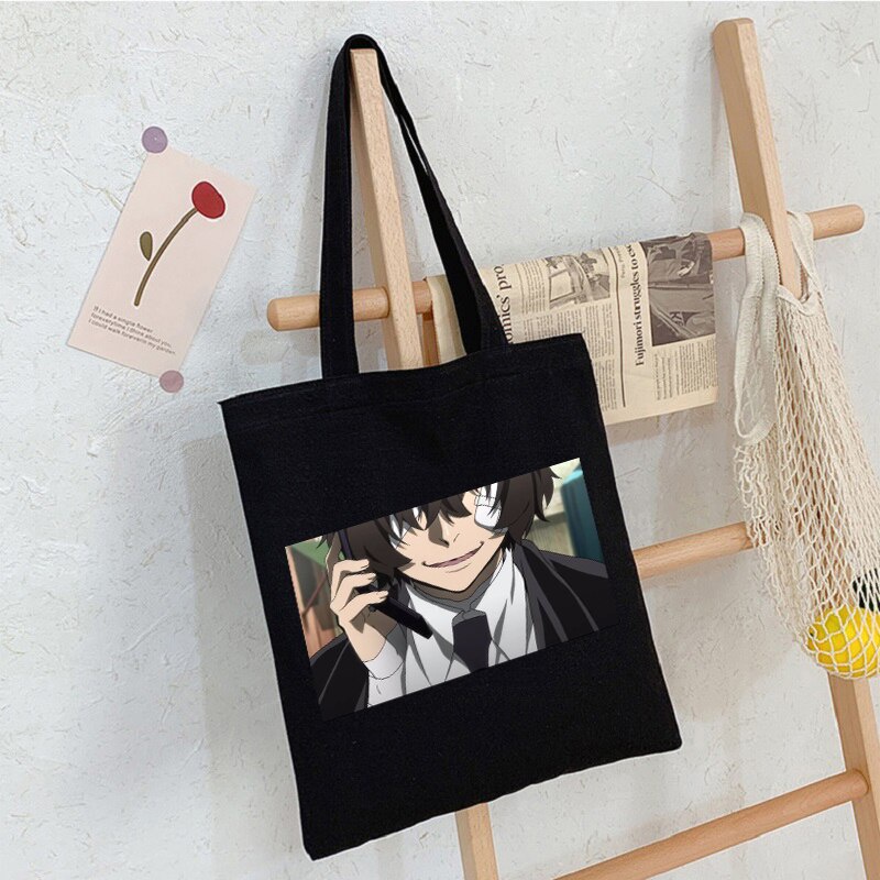 Cute Cartoon Bungou Stray Dogs Osamu Dazai Japan Anime Canvas Bag Large ...