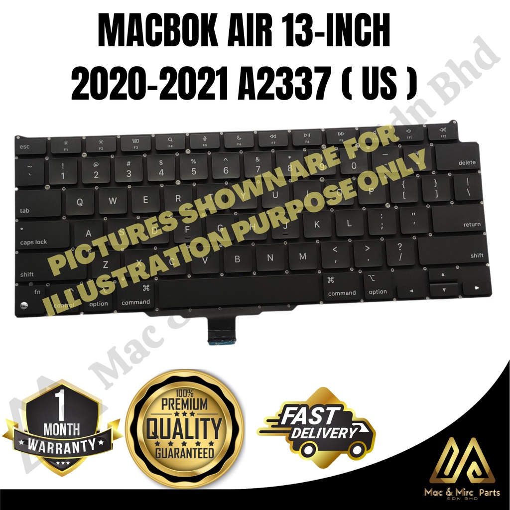 Mac & Micro Parts New Macbok Air 13-inch 2020 2021 A2337 Keyboard (UK ...